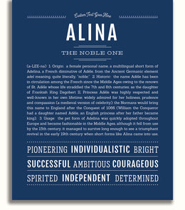 Alina | Name Art Print – Name Stories
