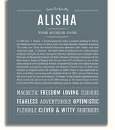 Alisha | Name Art Print – Name Stories