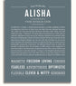 Alisha | Name Art Print – Name Stories