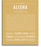 Alisha | Name Art Print – Name Stories
