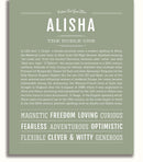 Alisha | Name Art Print – Name Stories