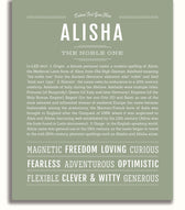 Alisha | Name Art Print – Name Stories