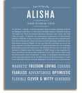 Alisha | Name Art Print – Name Stories