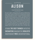 Alison | Name Art Print – Name Stories