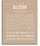 Alison | Name Art Print – Name Stories