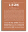 Alison | Name Art Print – Name Stories