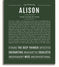 Alison | Name Art Print – Name Stories