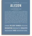 Alison | Name Art Print – Name Stories