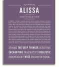 Alissa | Name Art Print – Name Stories