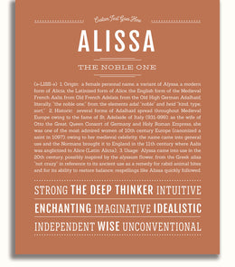 Alissa | Name Art Print – Name Stories