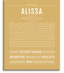 Alissa | Name Art Print – Name Stories