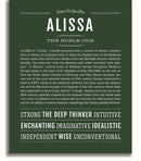 Alissa | Name Art Print – Name Stories