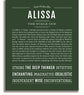 Alissa | Name Art Print – Name Stories