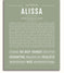 Alissa | Name Art Print – Name Stories