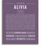 Alivia Personalized Name Meaning Art Prints – Name Stories