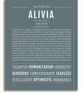 Alivia | Name Art Print – Name Stories