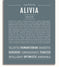 Alivia Personalized Name Meaning Art Prints – Name Stories