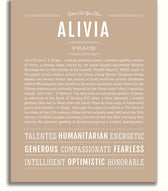 Alivia | Name Art Print – Name Stories
