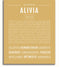 Alivia | Name Art Print – Name Stories