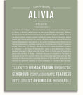 Alivia | Name Art Print – Name Stories