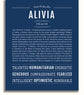 Alivia Personalized Name Meaning Art Prints – Name Stories