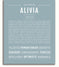 Alivia Personalized Name Meaning Art Prints – Name Stories