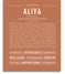 Aliya | Name Art Print – Name Stories