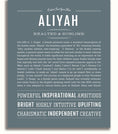 Aliyah | Name Art Print – Name Stories