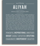 Aliyah | Name Art Print – Name Stories