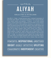 Aliyah | Name Art Print – Name Stories