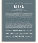Aliza Personalized Name Meaning Art Prints – Name Stories
