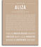 Aliza | Name Art Print – Name Stories