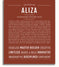 Aliza | Name Art Print – Name Stories