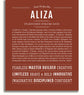 Aliza | Name Art Print – Name Stories