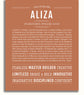 Aliza | Name Art Print – Name Stories