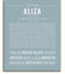 Aliza | Name Art Print – Name Stories