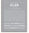 Allan Personalized Name Meaning Art Prints – Name Stories