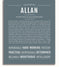 Allan | Name Art Print – Name Stories