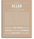 Allan | Name Art Print – Name Stories