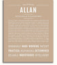 Allan Personalized Name Meaning Art Prints – Name Stories
