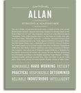 Allan | Name Art Print – Name Stories