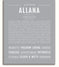 Allana | Name Art Print – Name Stories