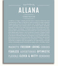 Allana | Name Art Print – Name Stories