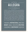 Allegra | Name Art Print – Name Stories