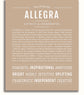 Allegra | Name Art Print – Name Stories
