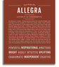 Allegra Personalized Name Meaning Art Prints – Name Stories