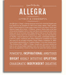 Allegra | Name Art Print – Name Stories