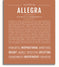 Allegra Personalized Name Meaning Art Prints – Name Stories