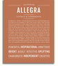 Allegra | Name Art Print – Name Stories