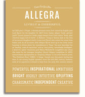 Allegra | Name Art Print – Name Stories
